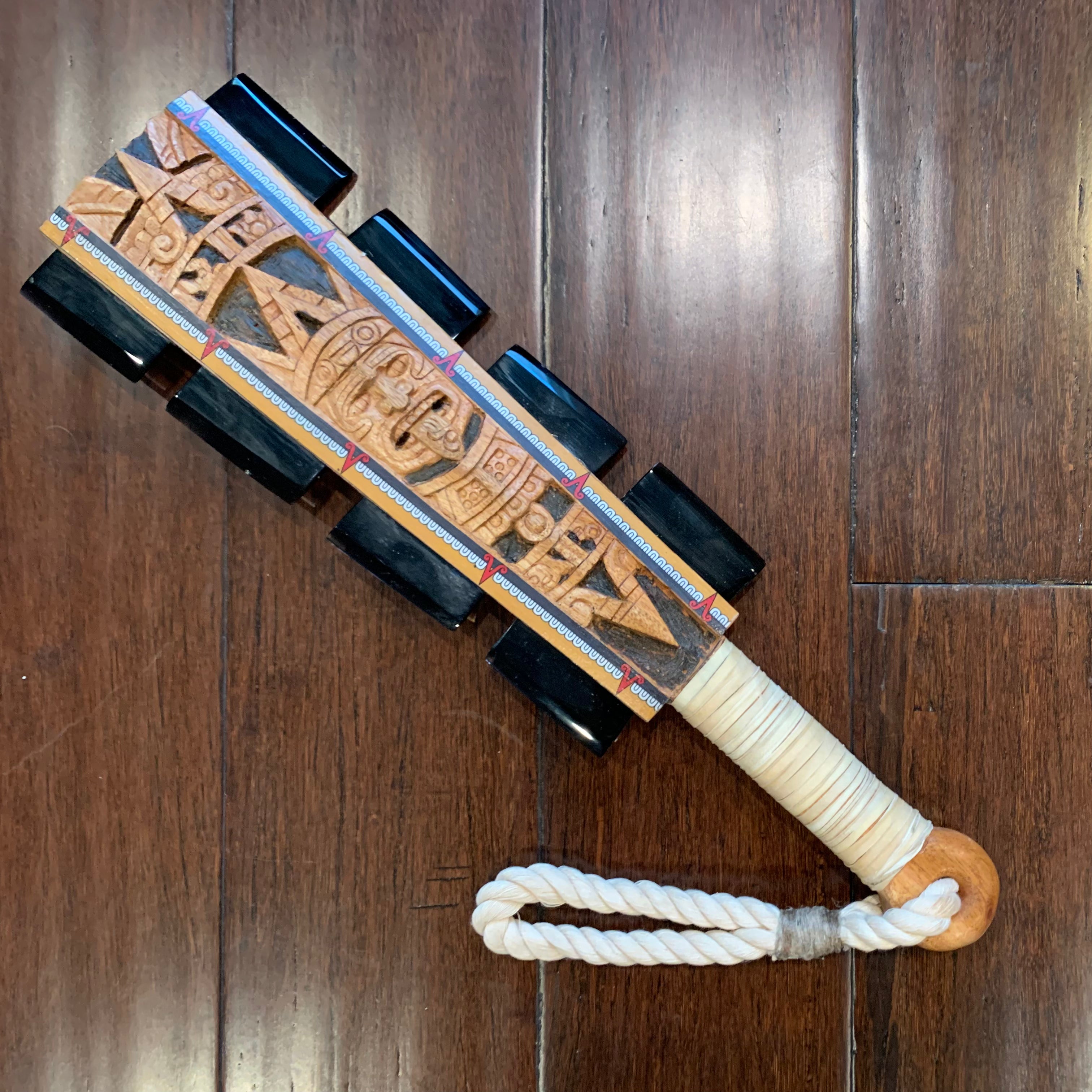 Macuahuitl (Aztec Club) 17” Aztec Calendar 2 – Tochtli Cultural Wear