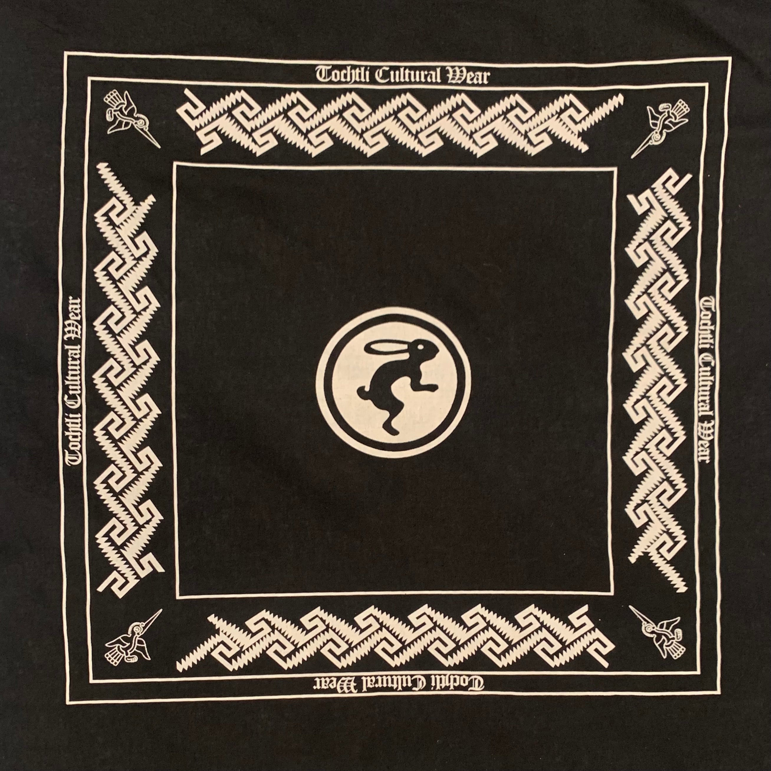 Bandana - 4 directions, black 22" x 22" – Tochtli Cultural Wear