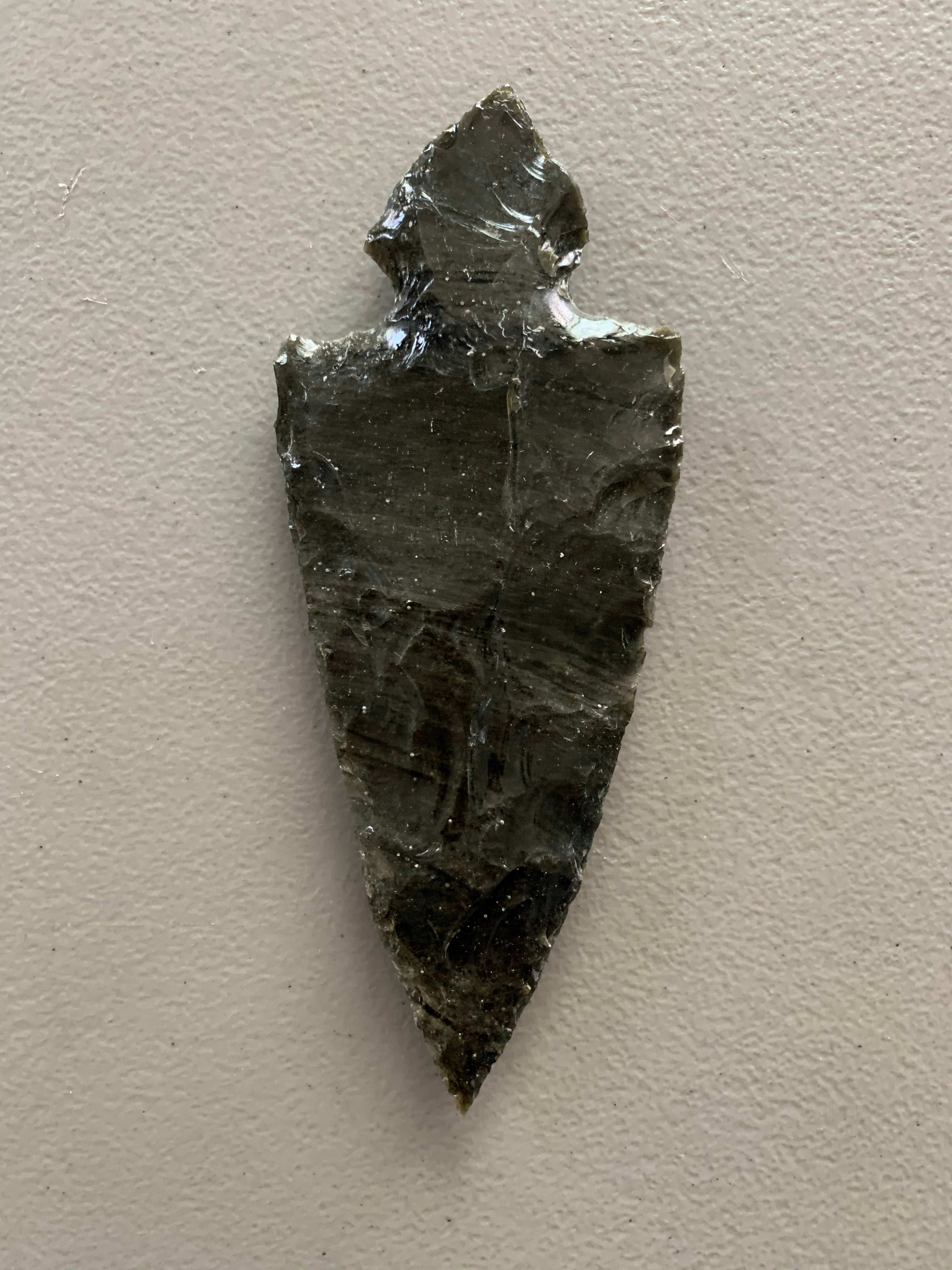 Obsidian - spear head w notch – Tochtli Cultural Wear
